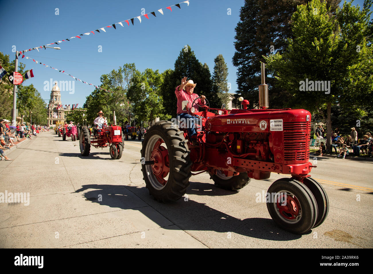 Scene from one of the almost-daily parades through downtown Cheyenne ...