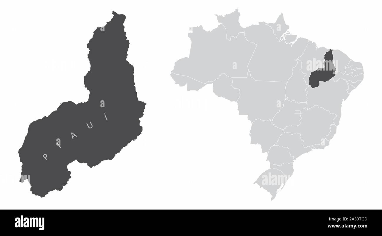 Map of piaui Stock Vector Images - Alamy