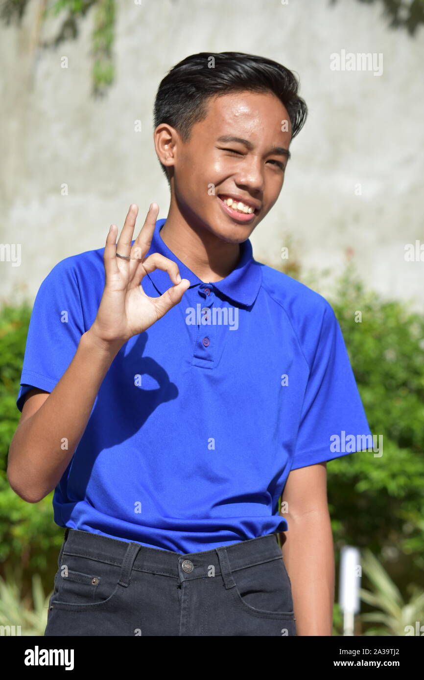 An Okay Young Filipino Person Stock Photo - Alamy