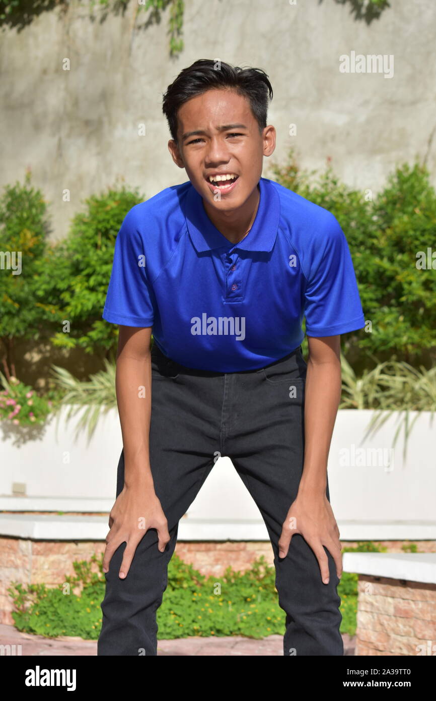 A Boy Under Stress Stock Photo - Alamy