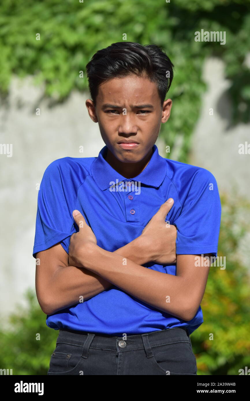 A Teenager Boy And Insecurity Stock Photo - Alamy