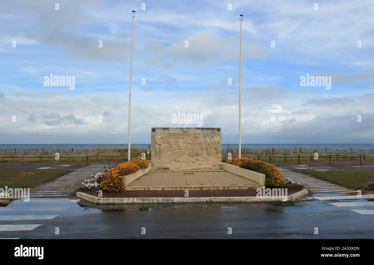 Sword Beach, Normandy 09/10/2017. British memorial, Sword Beach ...