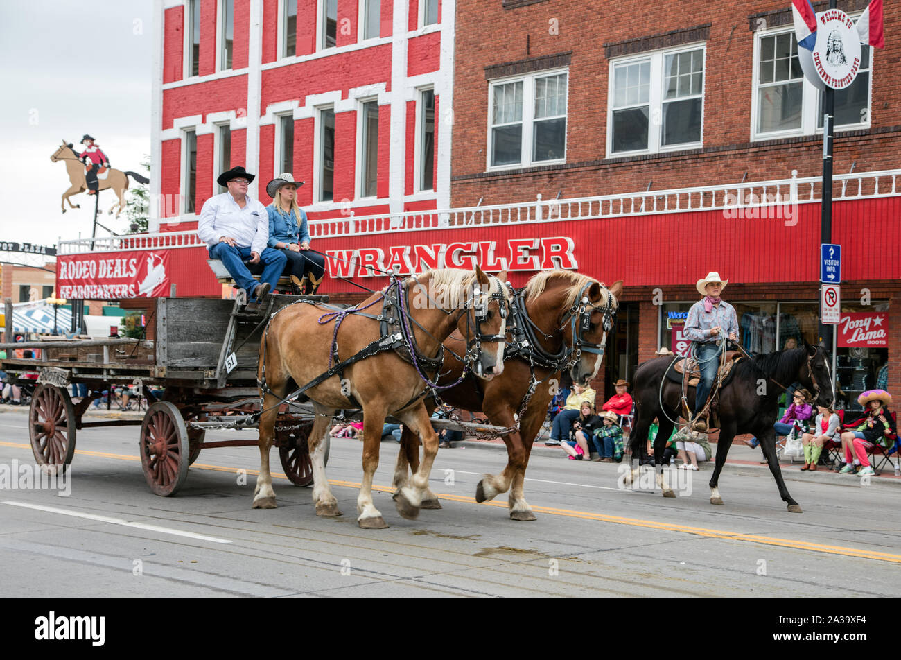 Scene from the parade in downtown Cheyenne, Wyoming, that's part of the ...