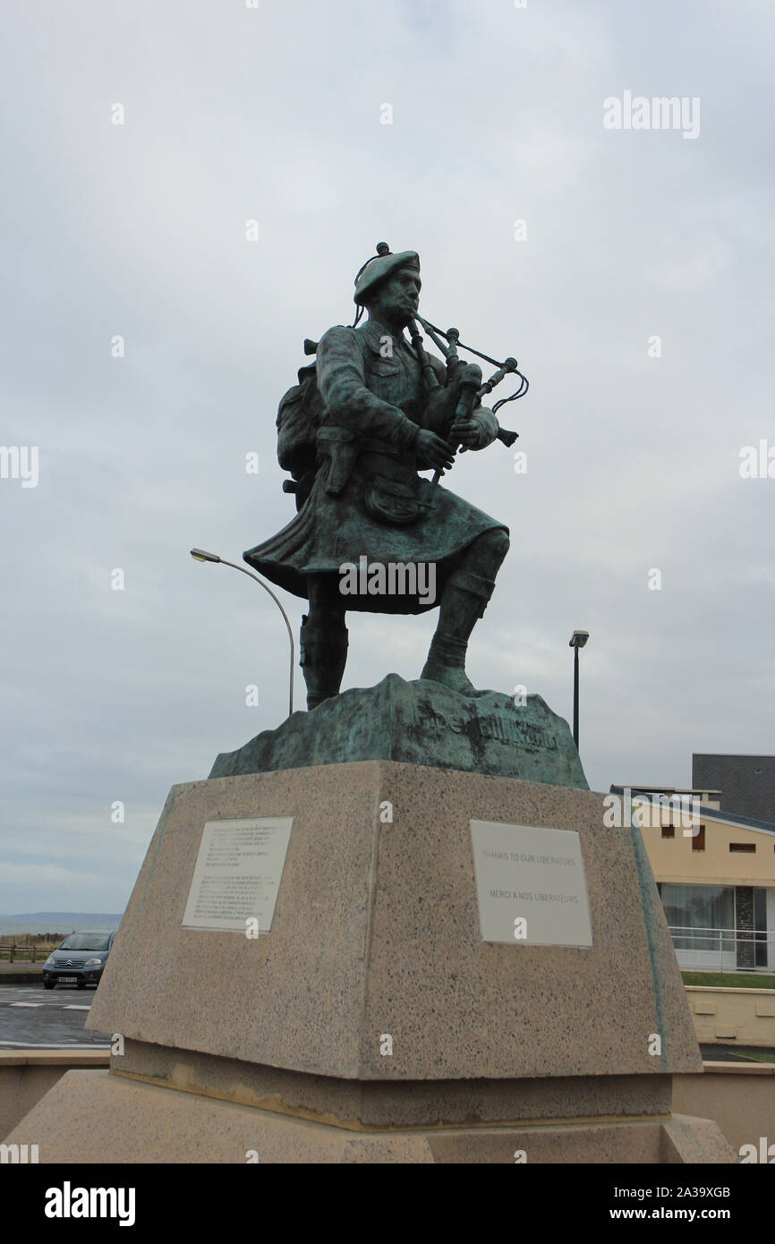 Sword Beach, Normandy 09/10/2017. On D-Day, June 6th 1944, Piper ...