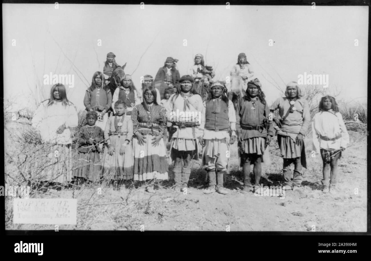 Scene in Geronimo's camp...before surrender to General Crook, March 27 ...