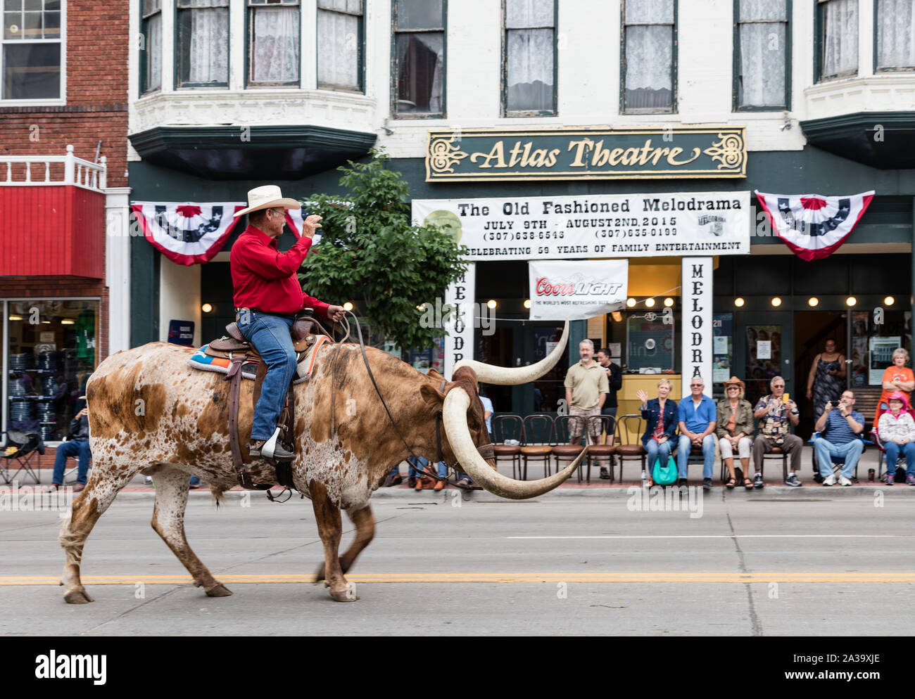 Scene from the parade in downtown Cheyenne, Wyoming, that's part of the ...