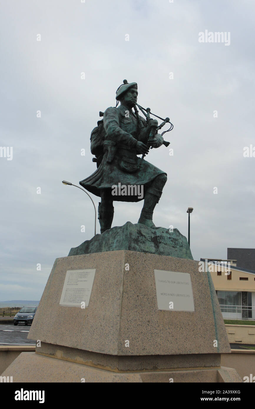 Sword Beach, Normandy 09/10/2017. On D-Day, June 6th 1944, Piper ...