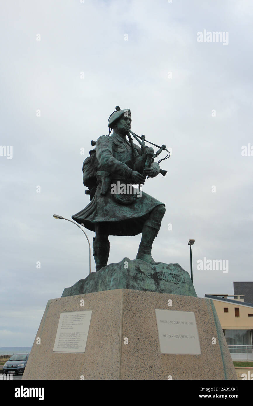 Sword Beach, Normandy 09/10/2017. On D-Day, June 6th 1944, Piper ...