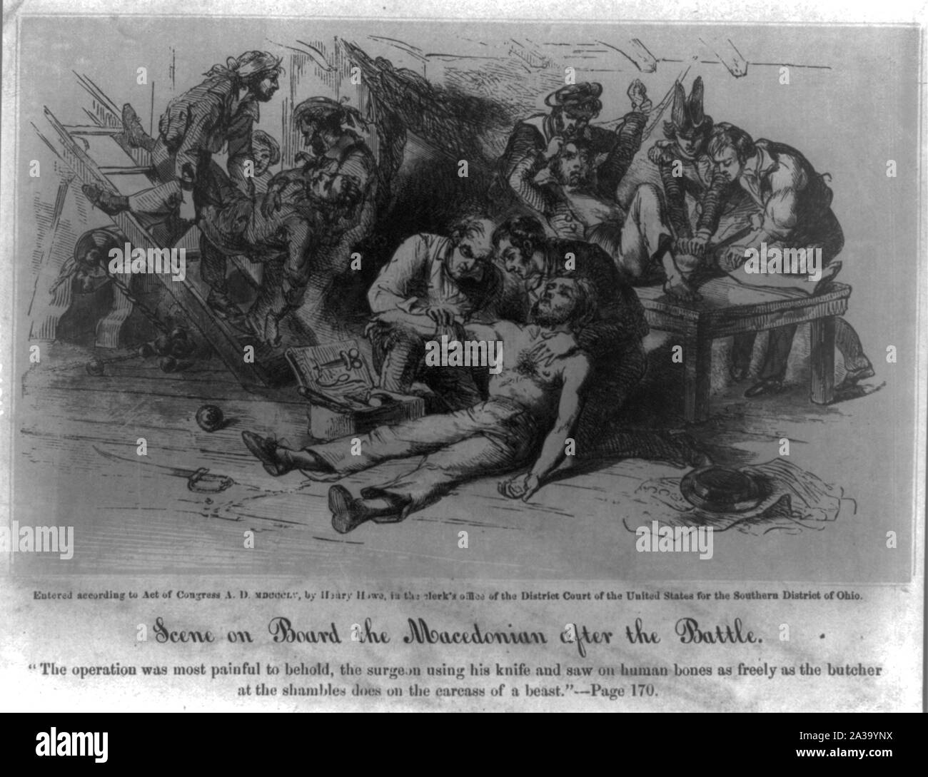 Scene on the Macedonian after the battle Stock Photo - Alamy