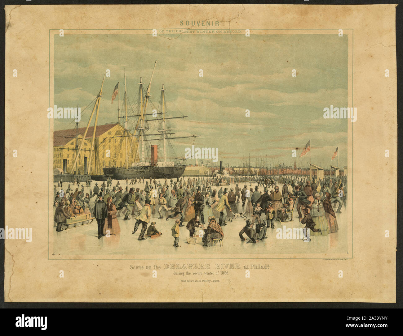 Scene on the Delaware River at Philada. during the severe winter of ...