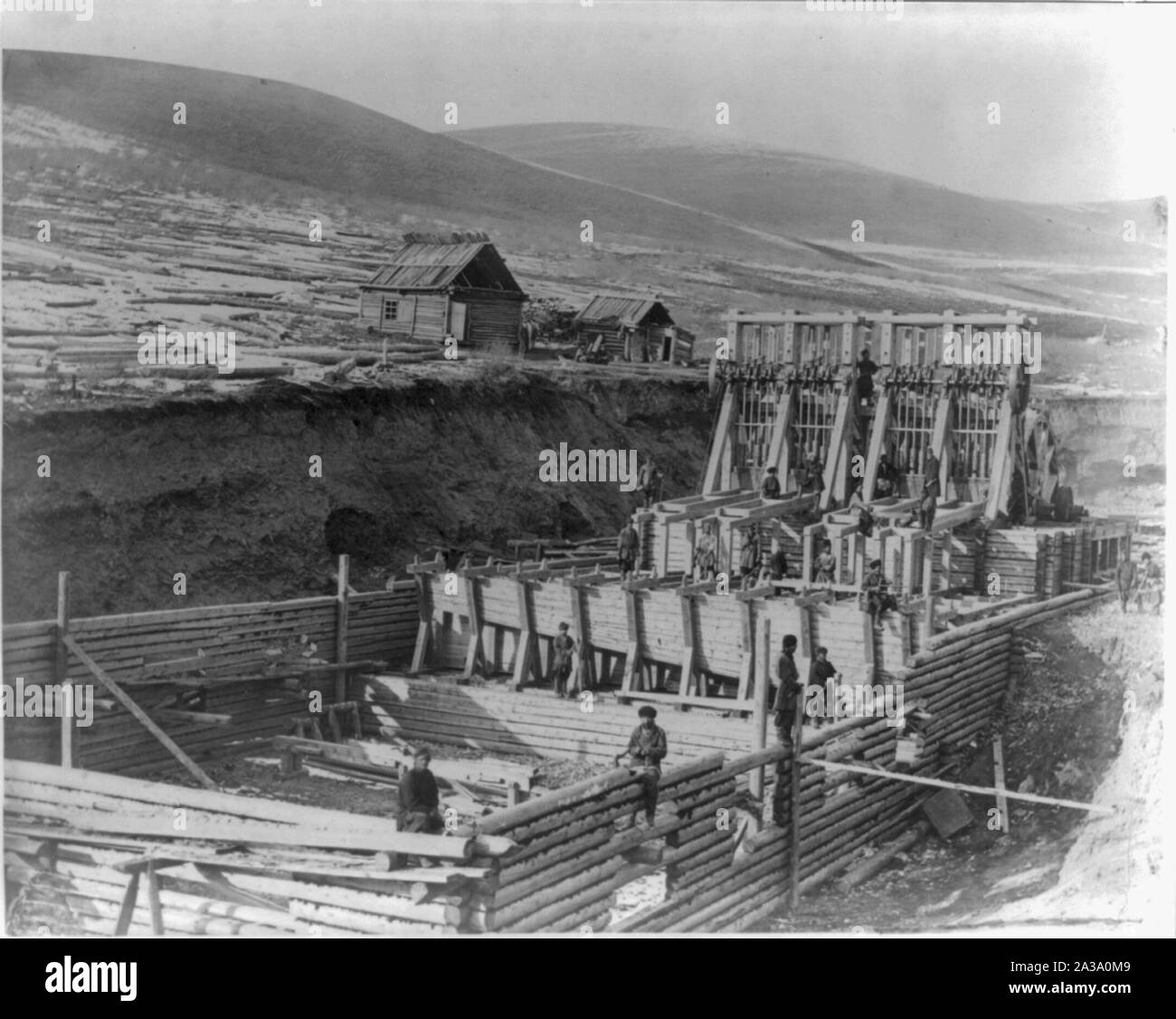 Scenes at Warasun silver mines, Nerchinsk, Russian SFSR, Eastern ...