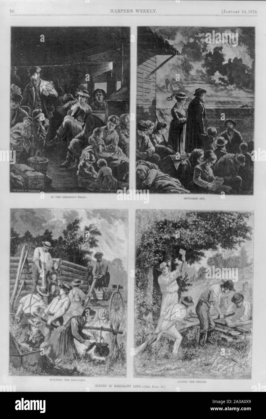 Scenes in Emigrant Life Stock Photo - Alamy