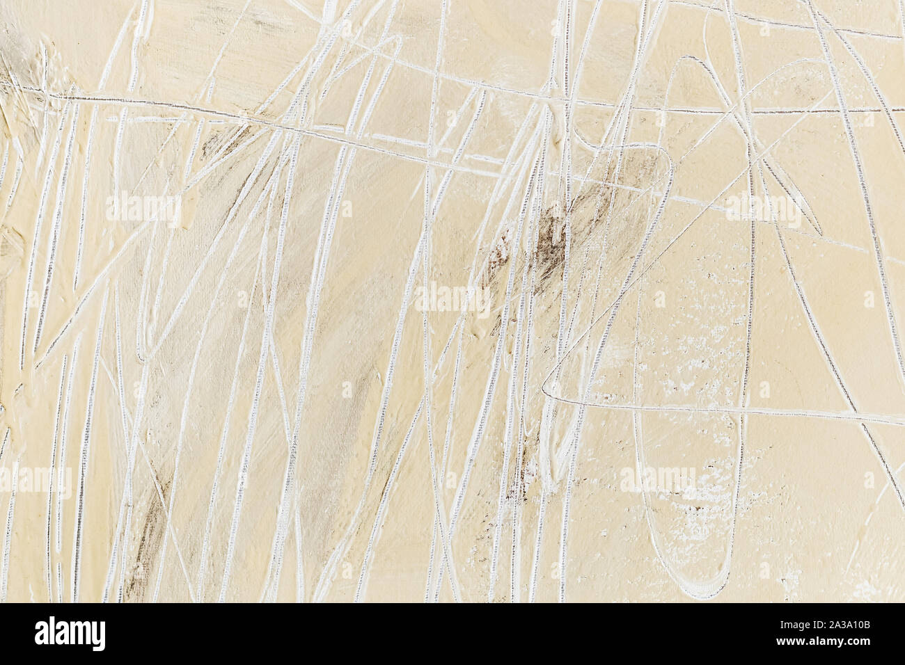 Canvas texture close up. Shabby and scratched background in in beige ...