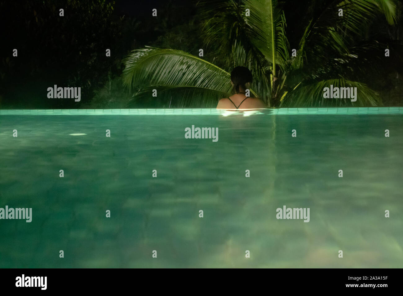 A luxury infinity pool in a tropical resort Stock Photo - Alamy