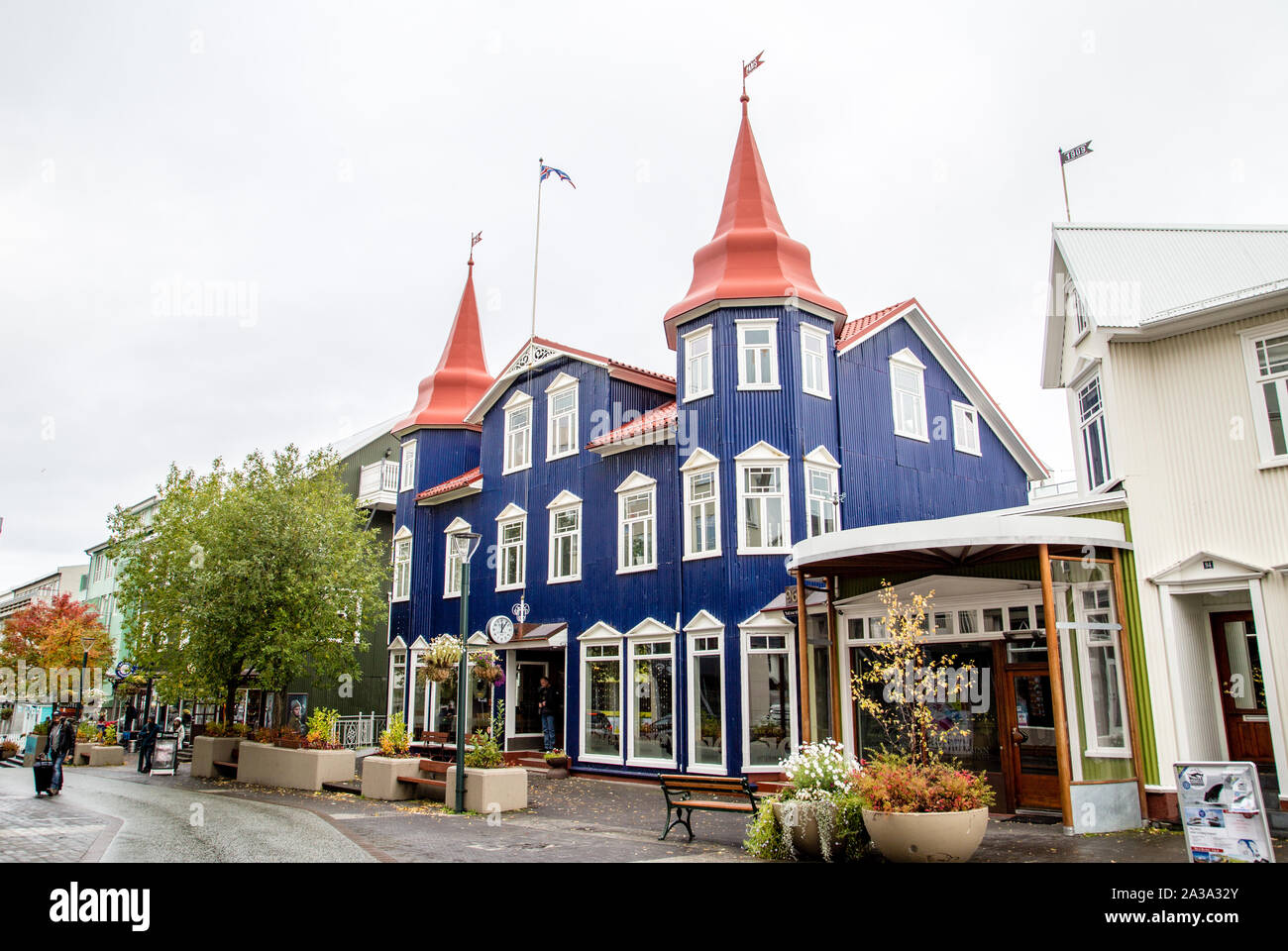 Colorful shops and restaurants in Akureyri, Iceland Stock Photo - Alamy