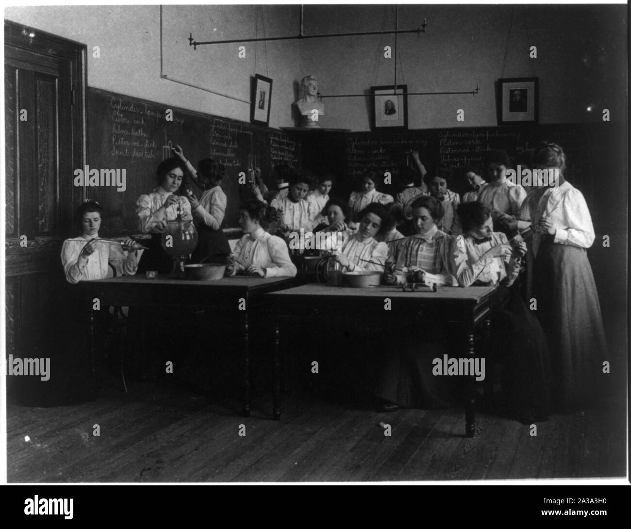 Science class, Normal school Stock Photo - Alamy