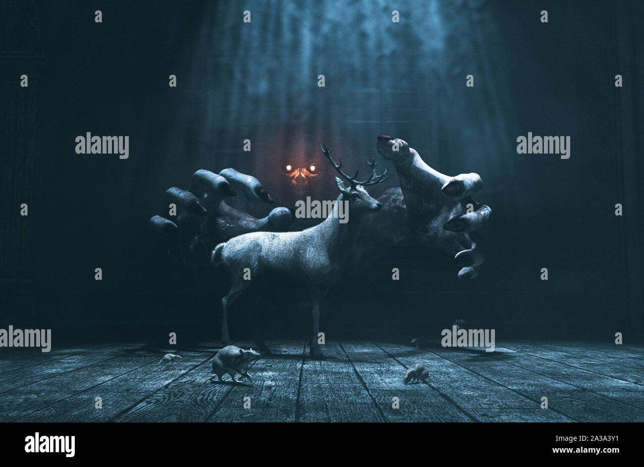 Offering,Pity lost deer in abandoned place with monster whom hiding and ...