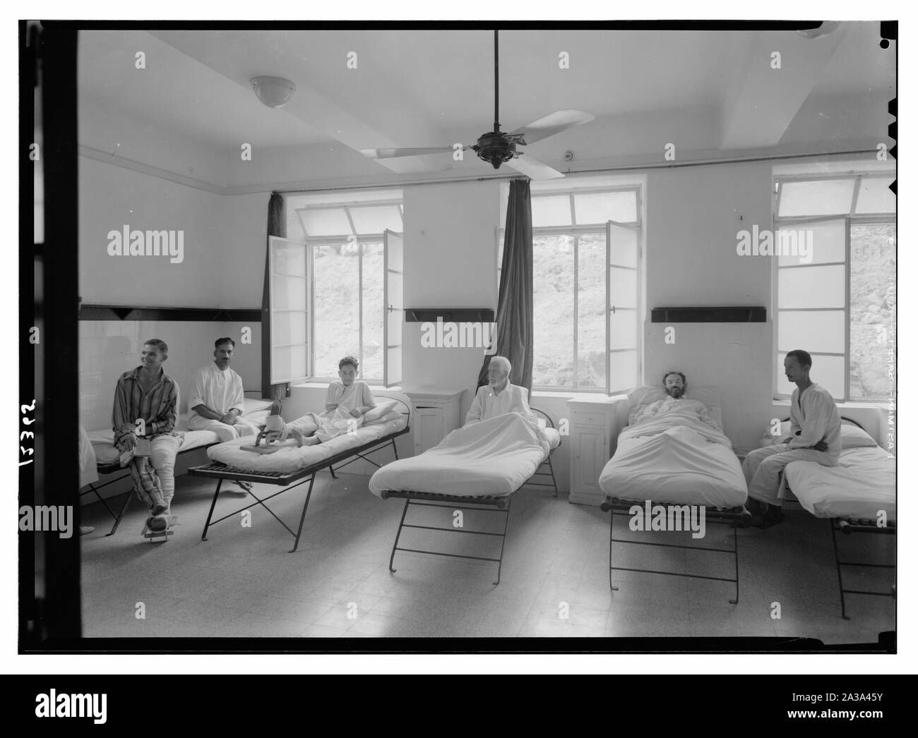 Scots Mission Hospital, Tiberias. Interior of dormitory, downstairs ...