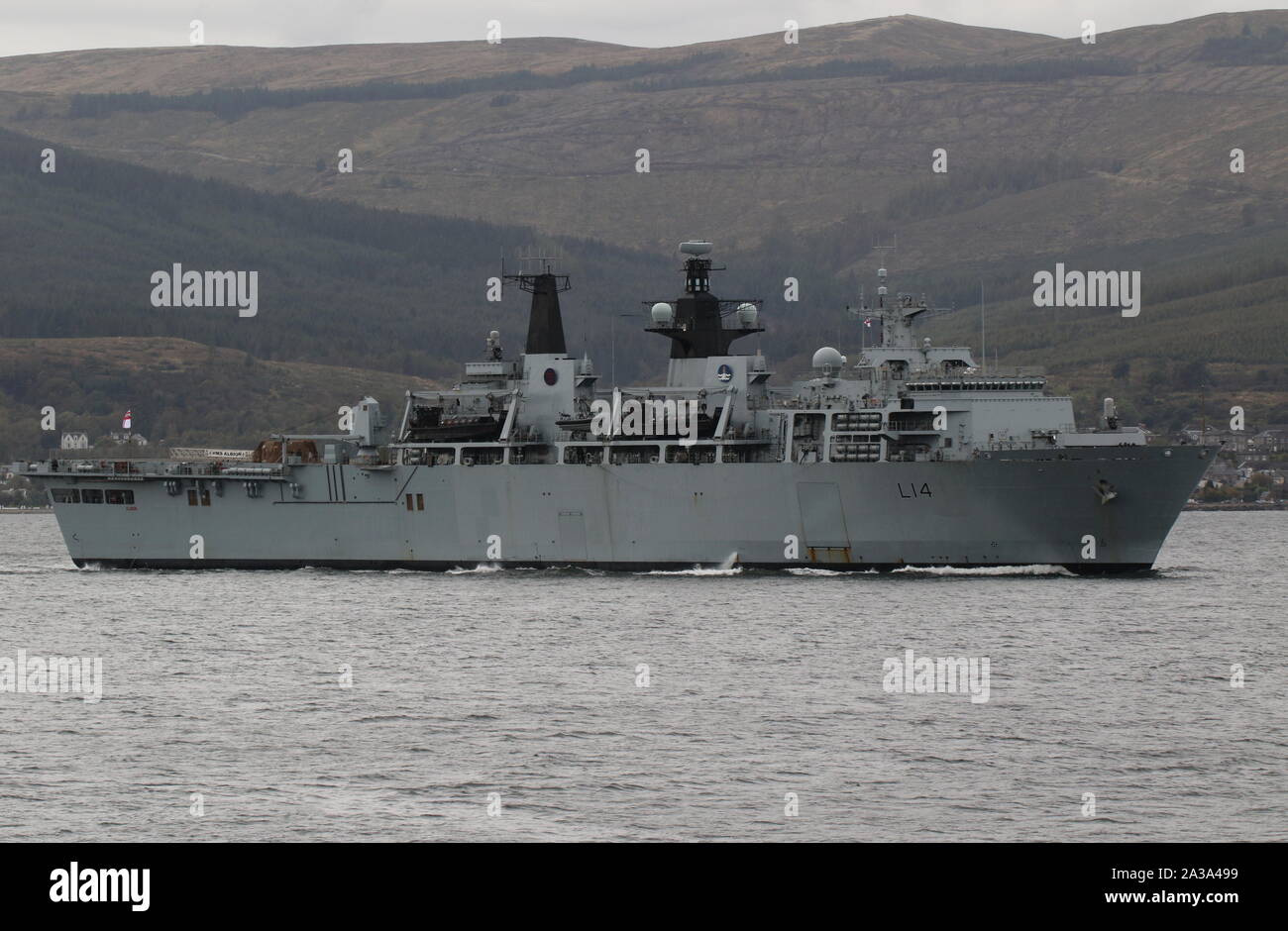 HMS Albion (L14), an Albion-class landing platform dock operated by the ...