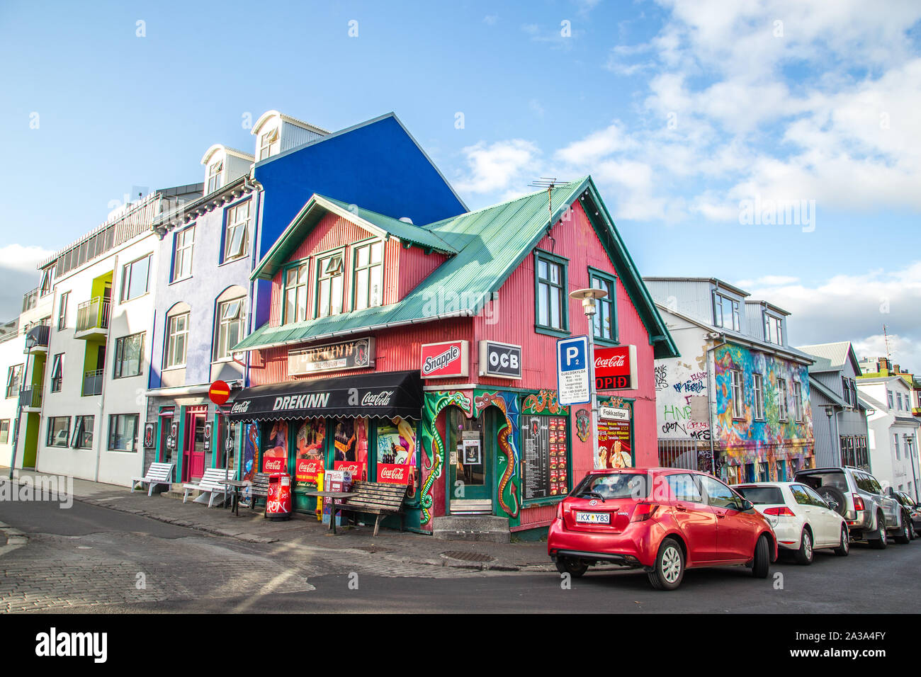 Colorful buildings in Reykjavik, Iceland Stock Photo - Alamy