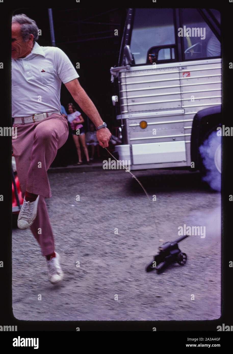 Scott's bus send off, Scottie & Cannon, Deposit, New York Stock Photo ...