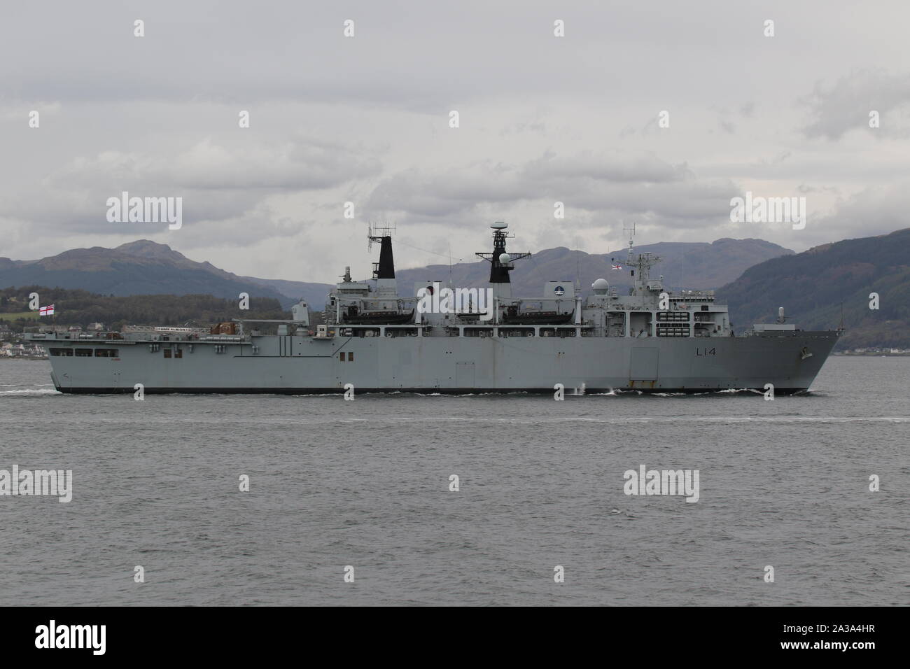 HMS Albion (L14), an Albion-class landing platform dock operated by the ...