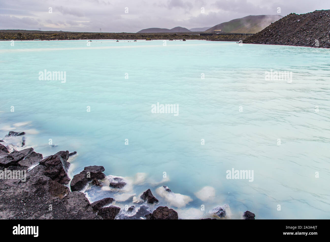 Geothermal blue water and silica at Blue Lagoon in Iceland Stock Photo ...