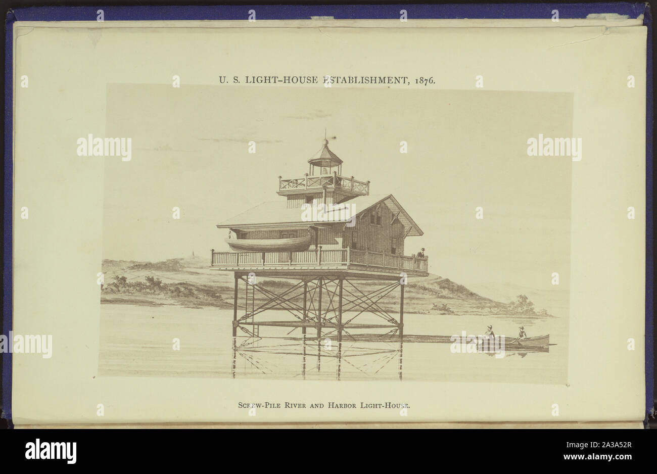 Screw-Pile river and Harbor light-house Stock Photo - Alamy