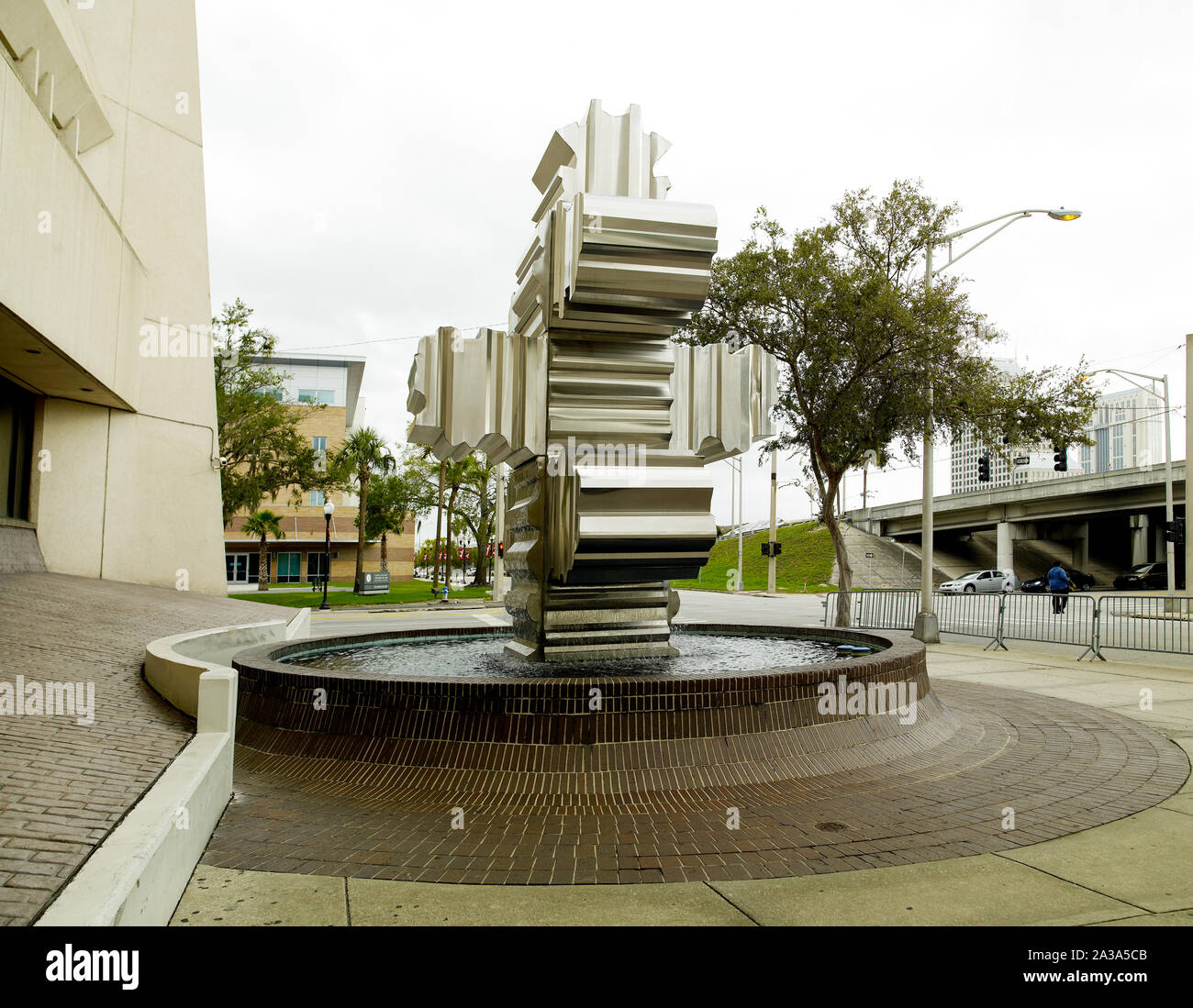 Sculpture Artifact located at exterior courtyard of the George C. Young ...