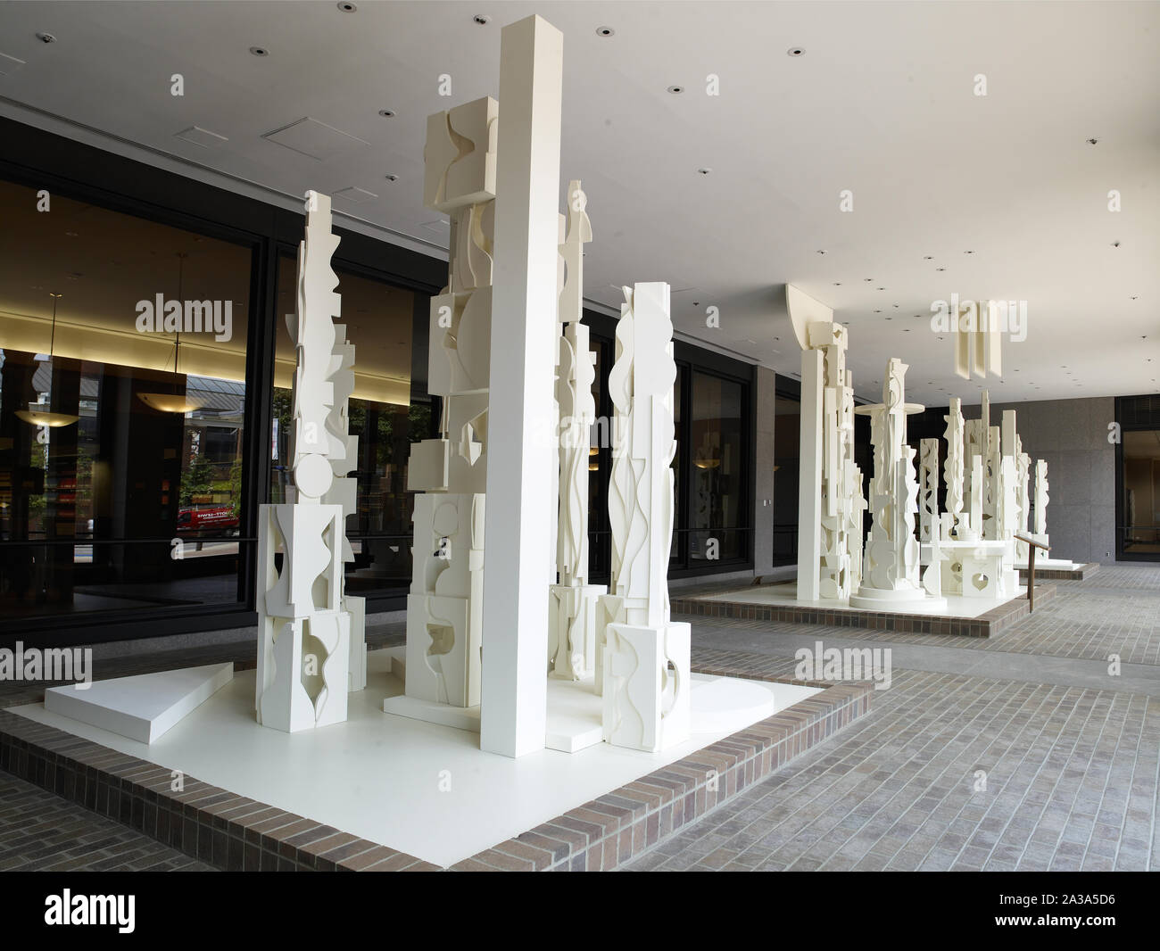 Sculpture Bicentennial Dawn in lobby interior of James A. Byrne U.S ...