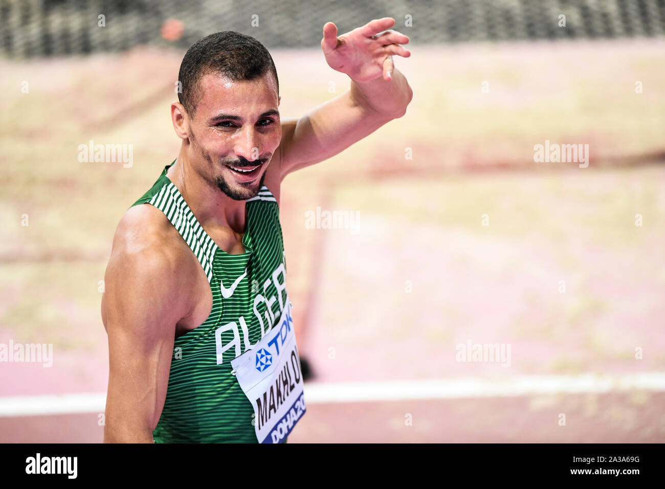 Taoufik Makhloufi (Algeria). 1500 metres men Silver Medal. IAAF World ...