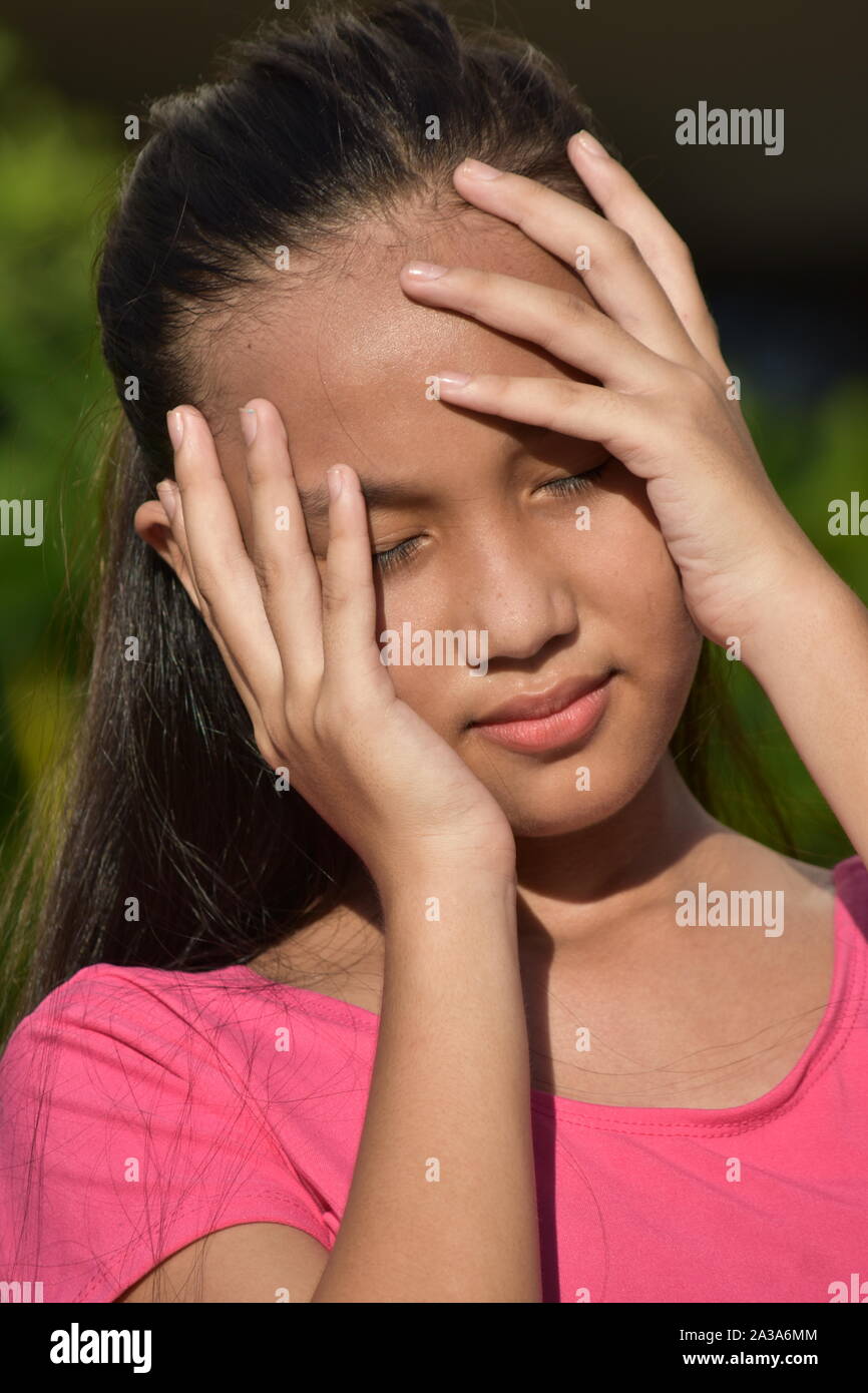 A Teen Girl And Anxiety Stock Photo - Alamy