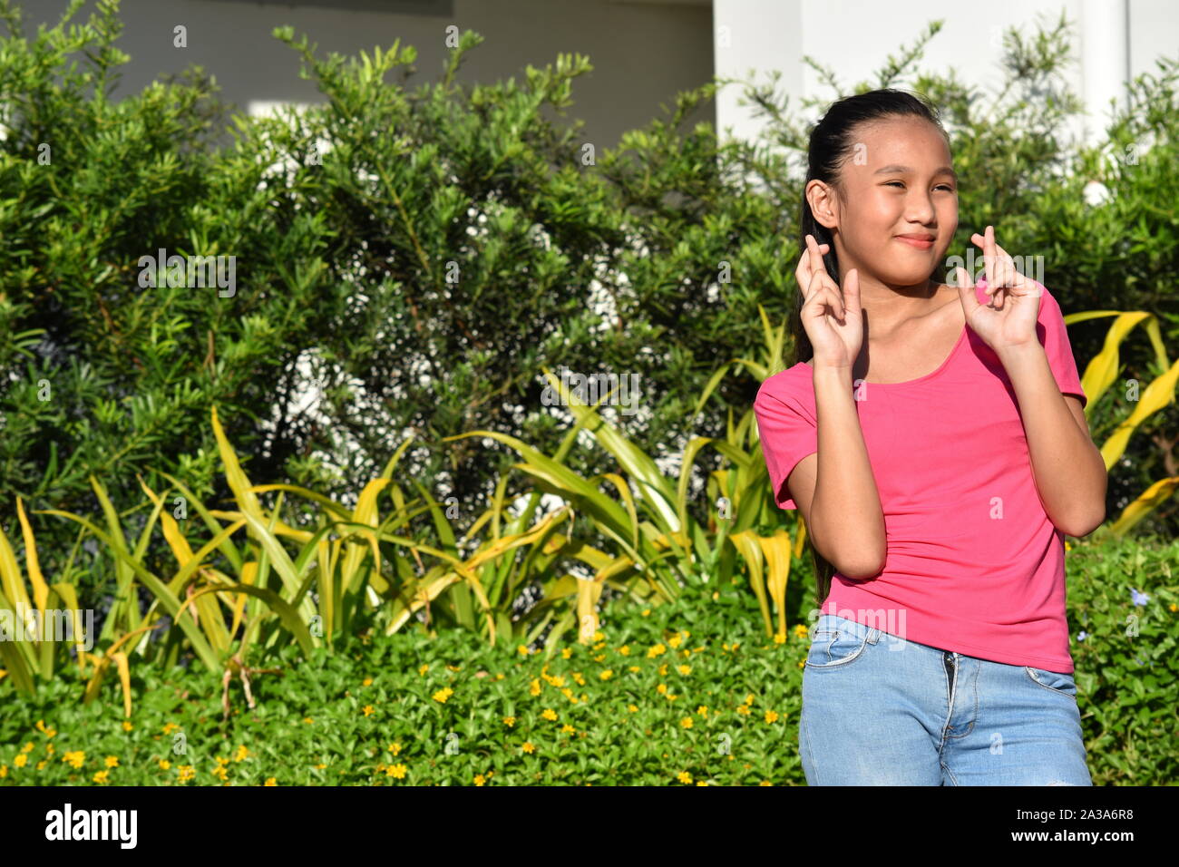 An A Fortunate Teenager Girl Stock Photo - Alamy