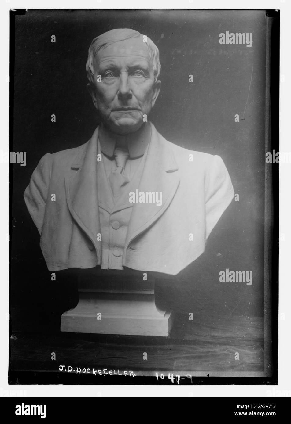 Sculptured bust of J.D. Rockefeller Stock Photo - Alamy