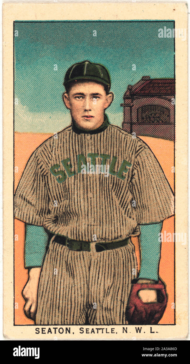 Seaton, Seattle Team, baseball card portrait Stock Photo - Alamy