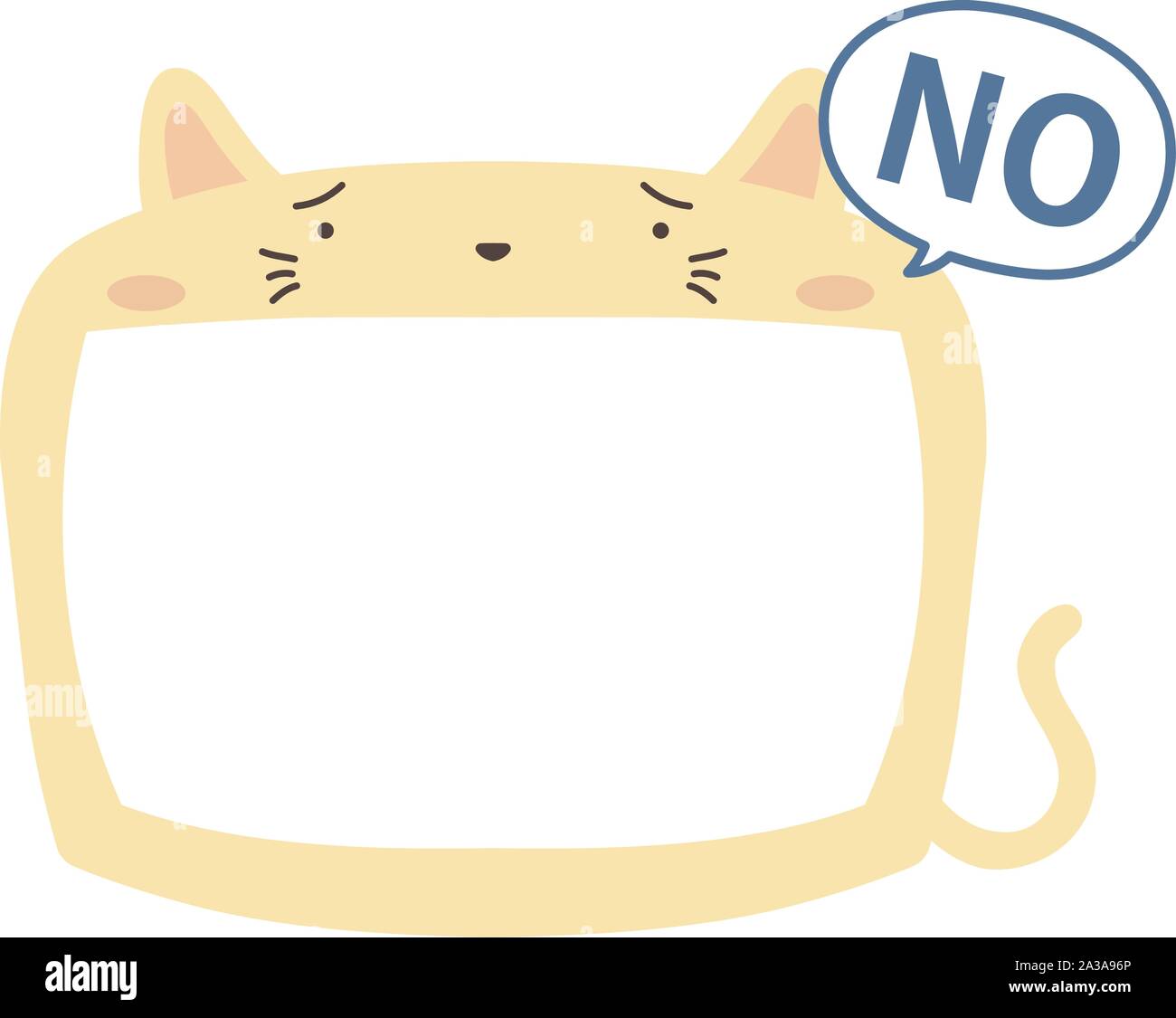 This is a illustration of Cute Cat whiteboard Stock Vector Image & Art ...