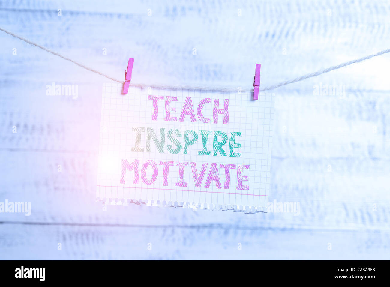 Writing note showing Teach Inspire Motivate. Business concept for Spark ...