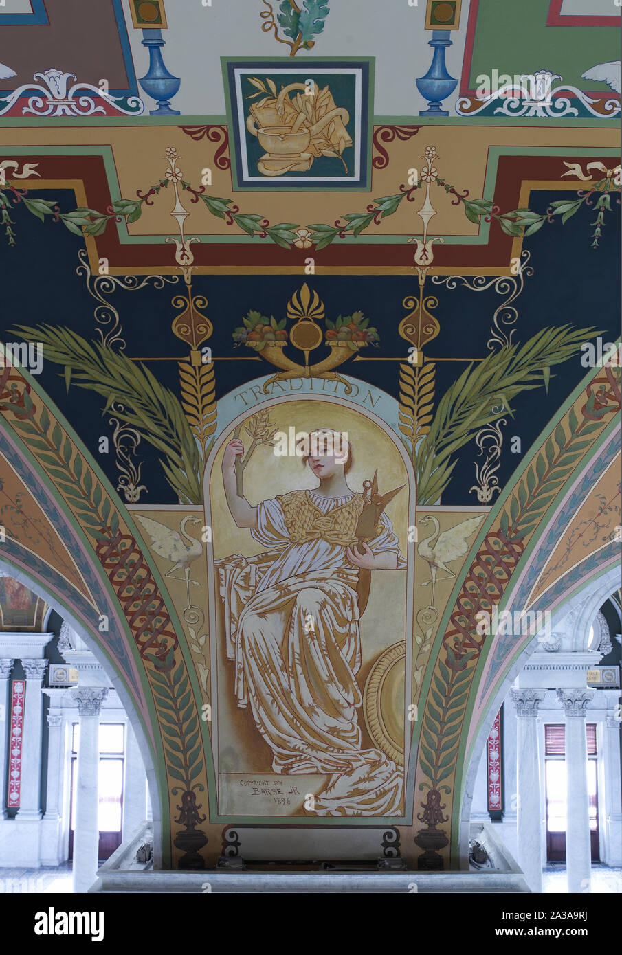 Second Floor, East Corridor. Mural depicting Tradition in the ...