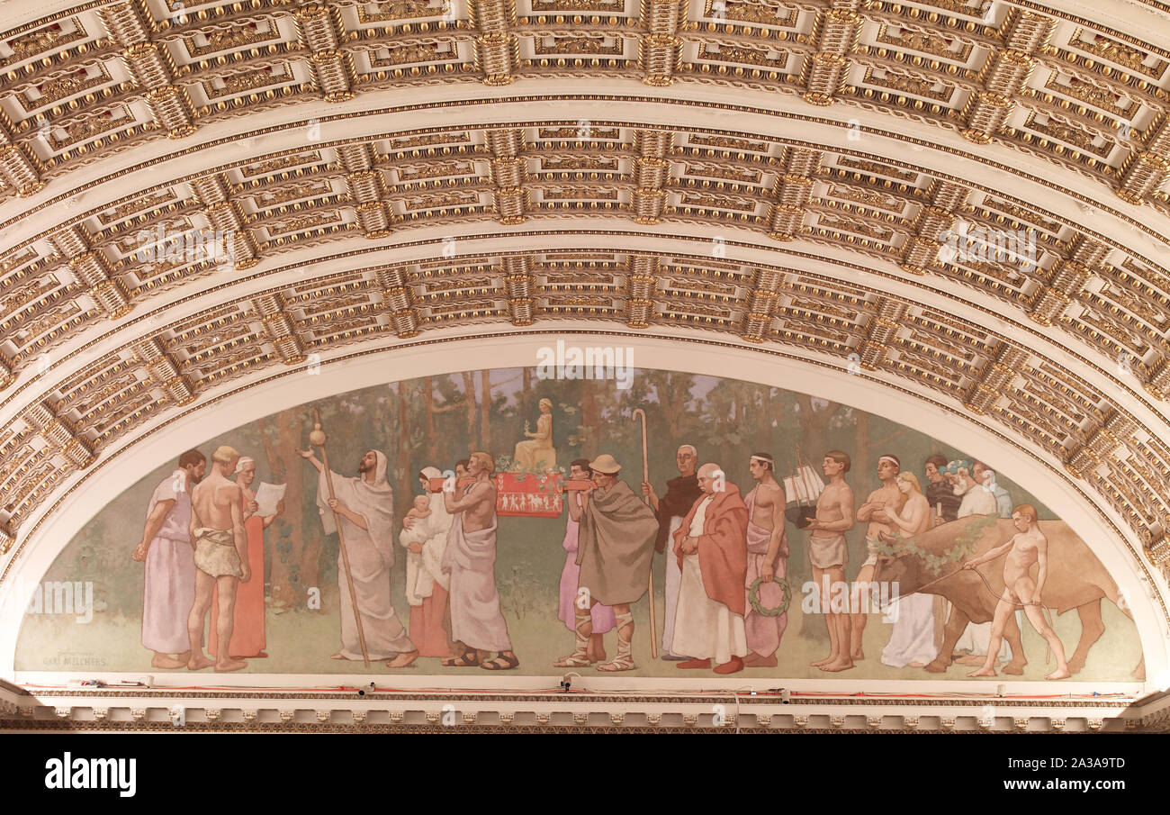 Second Floor, Northwest Gallery. Mural of Peace by Gari Melchers ...