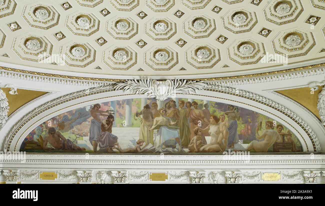 Second Floor, Northwest Pavilion. Mural of Literature in the Pavilion ...