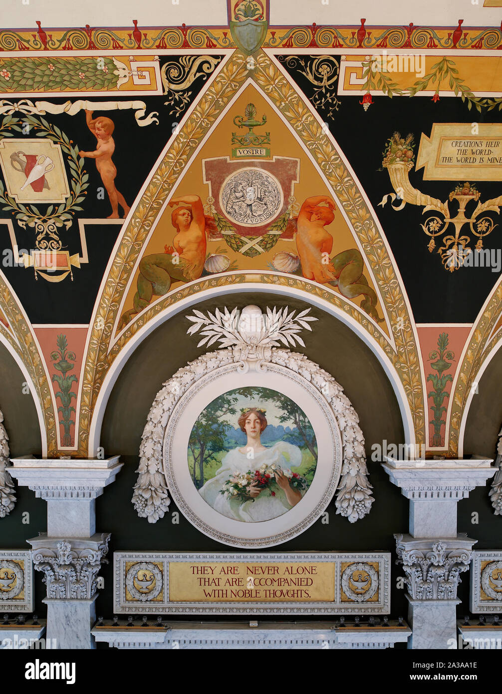 Second Floor, South Corridor. Mural of Summer by Frank W. Benson under ...