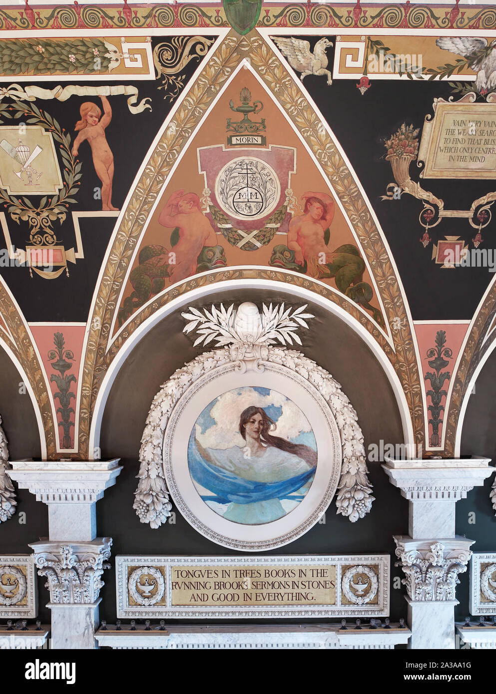 Second Floor, South Corridor. Mural of Winter by Frank W. Benson under ...