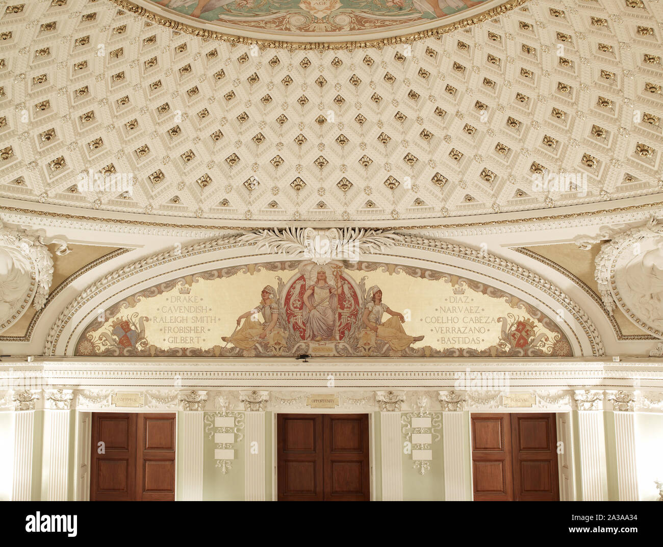 Second Floor, Southwest Pavilion. Adventure mural by George W. Maynard ...