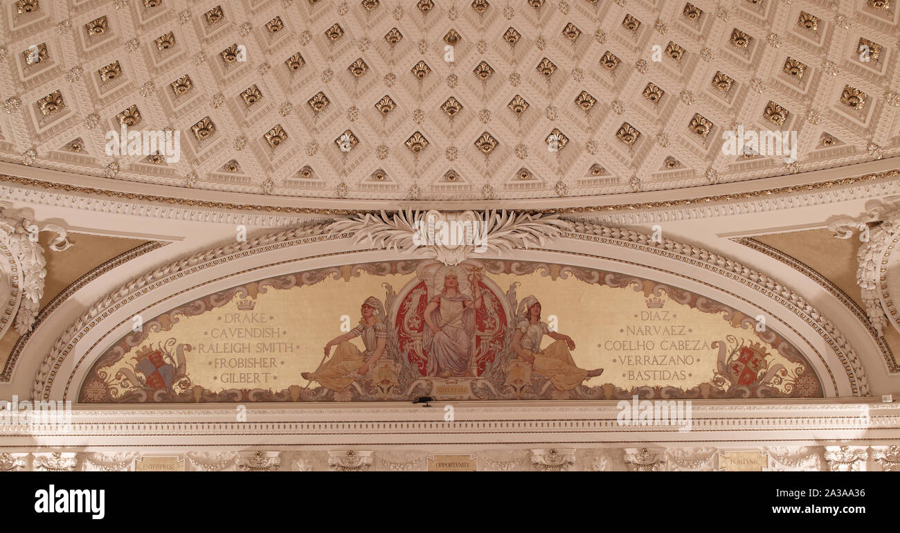 Second Floor, Southwest Pavilion. Adventure mural by George W. Maynard ...
