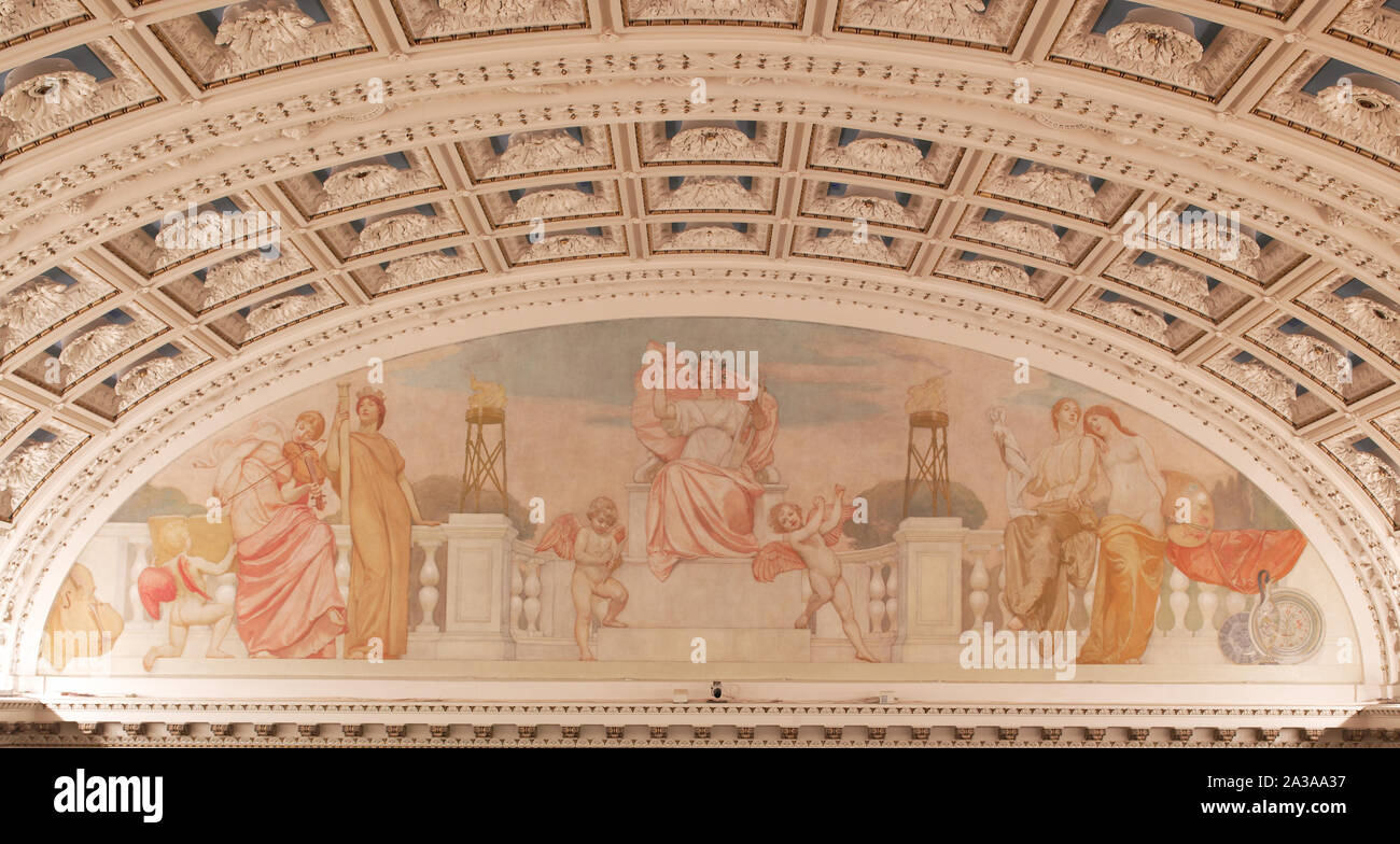 Second Floor, Southwest Gallery. Panel of The Arts by Kenyon Cox ...