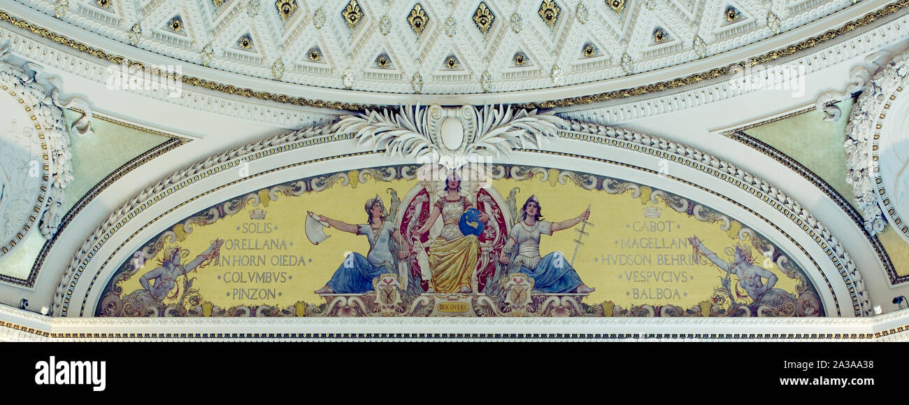 Second Floor, Southwest Pavilion. Discovery mural by George W. Maynard ...