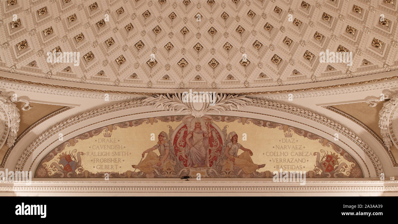 Second Floor, Southwest Pavilion. Adventure mural by George W. Maynard ...
