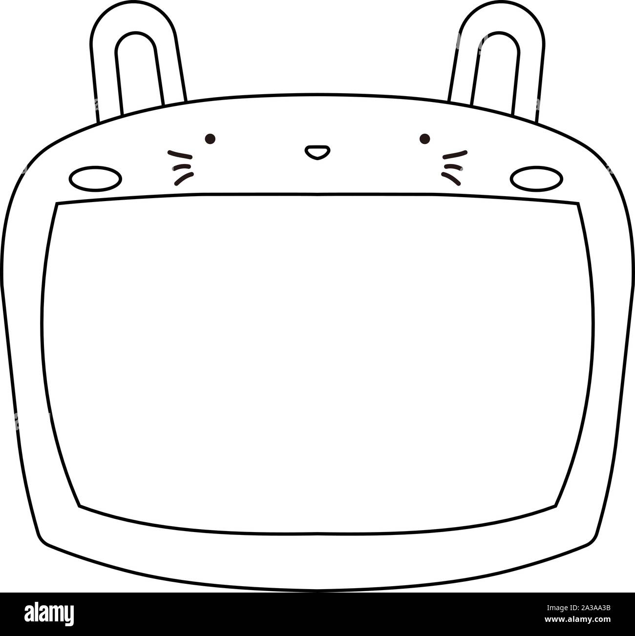 This is a illustration of Cute Rabbit whiteboard Stock Vector Image ...