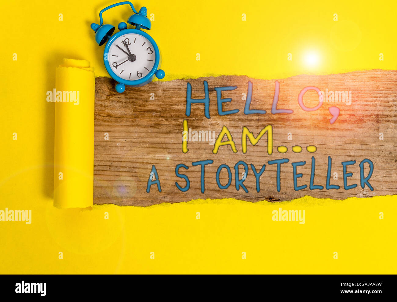 Writing note showing Hello I Am A Storyteller. Business concept for ...