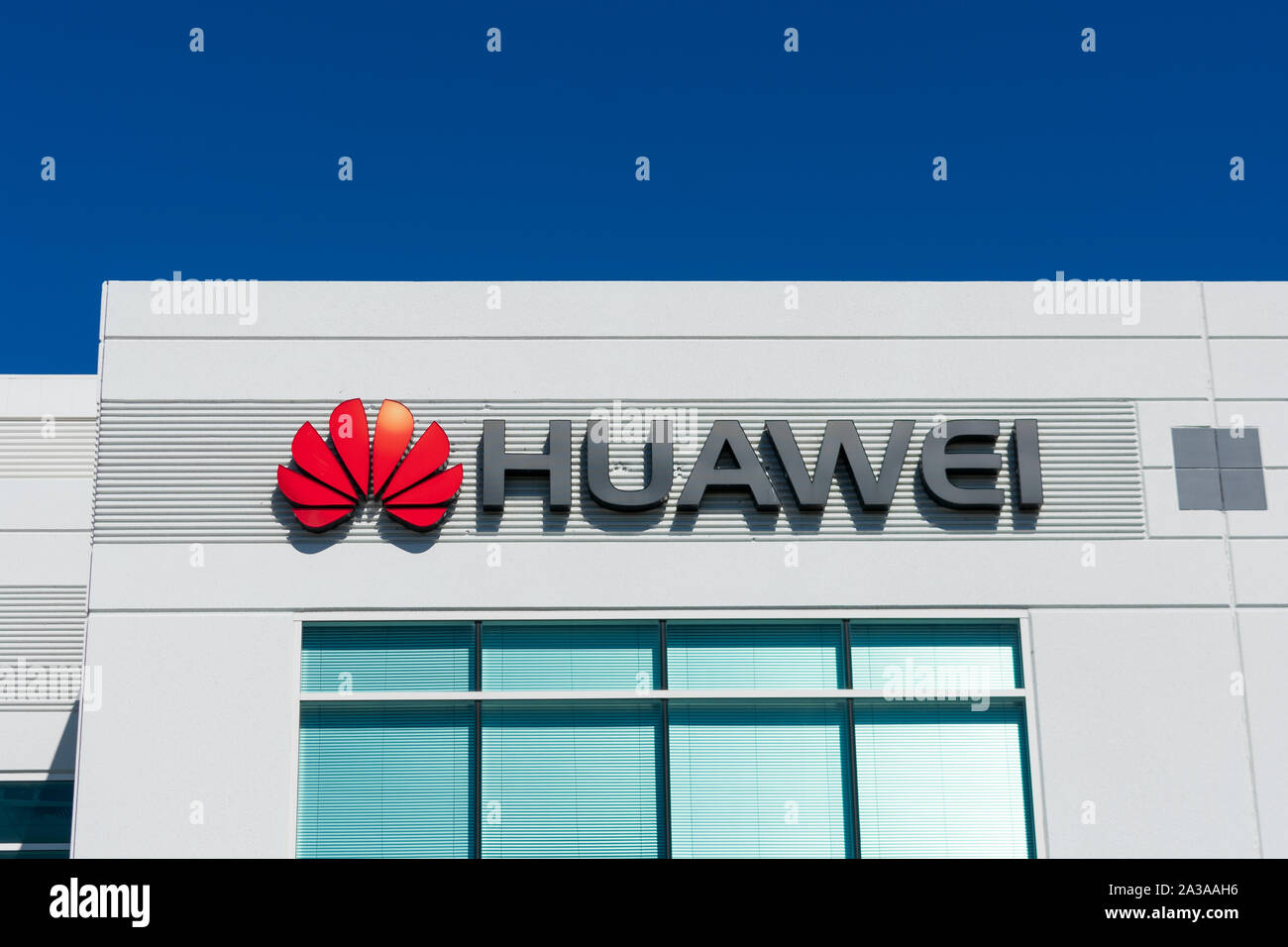 Huawei Technologies sign atop of research and development campus in ...